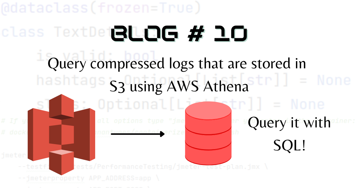 Query compressed logs that are stored in S3 using AWS Athena | An ...